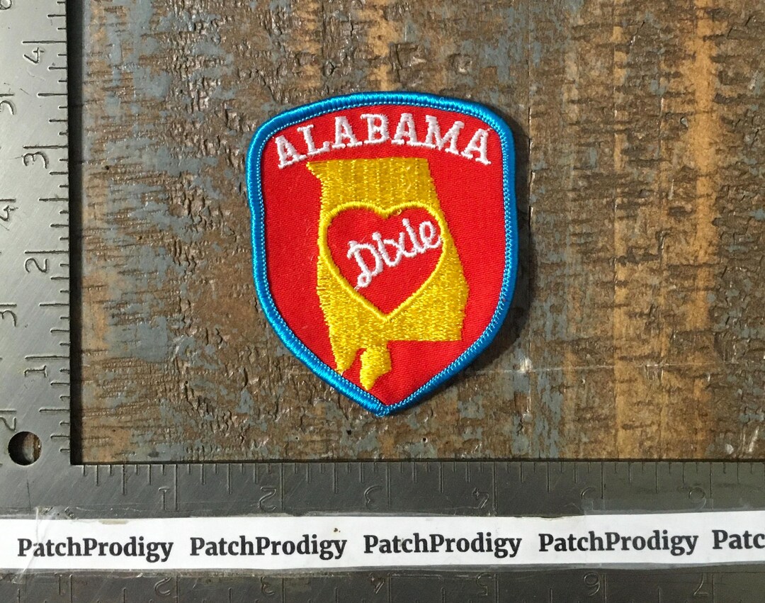 Vintage Alabama Heart Dixie State Map Outline Travel Souvenir ...