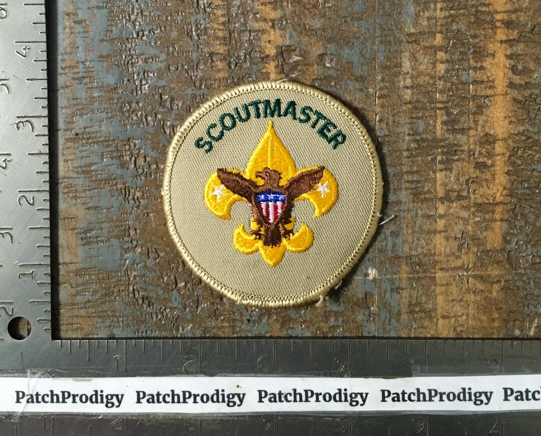 Vintage SCOUTMASTER Boy Scouts of America Tan Embroidered Iron-on ...