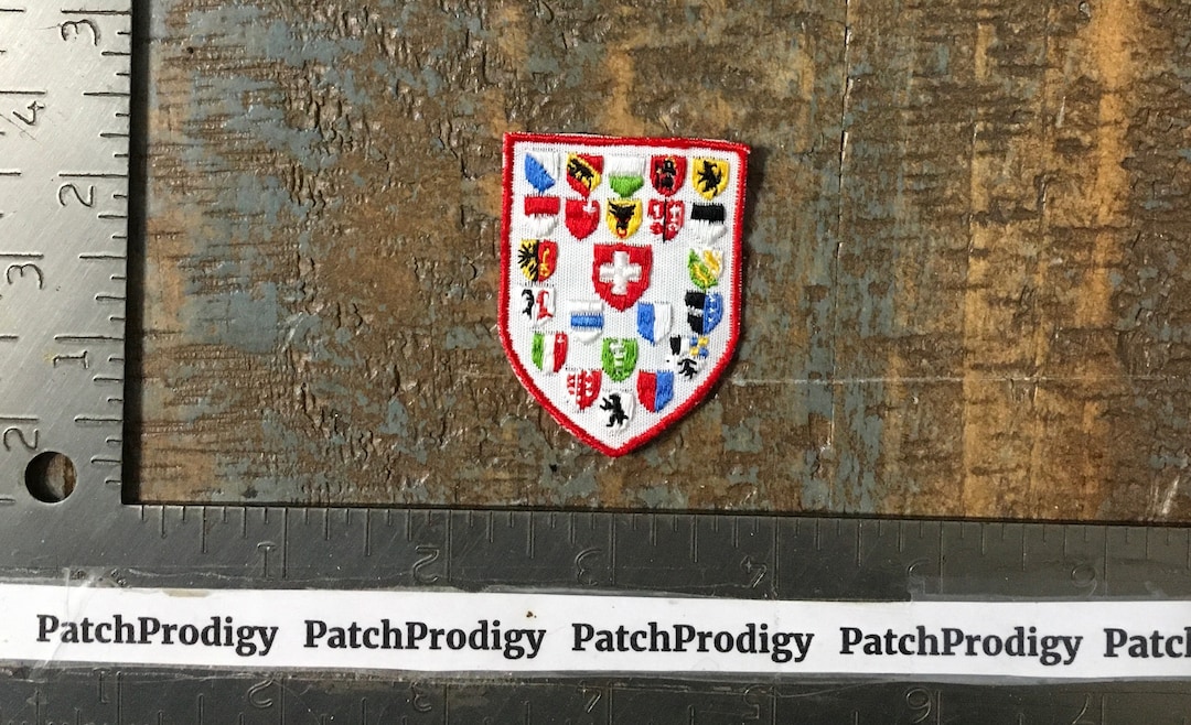 Vintage Switzerland Coat of Arms Crest Swiss Cities Flags Travel ...