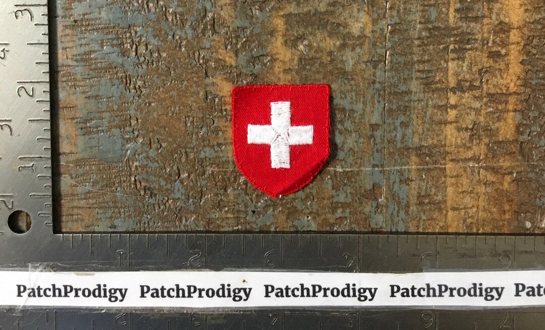 Vintage SWITZERLAND Flag Emblem Mini Travel Souvenir Sew-on Patch Swiss ...