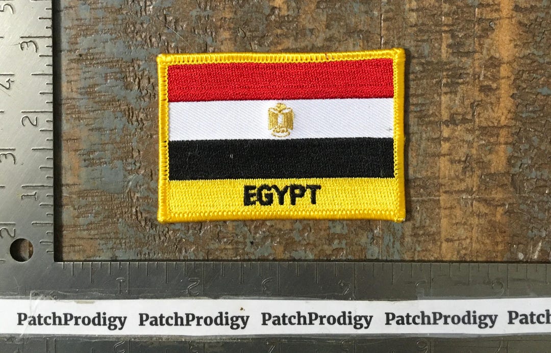 Vintage EGYPT Country National Flag Emblem Travel Souvenir Iron-on ...