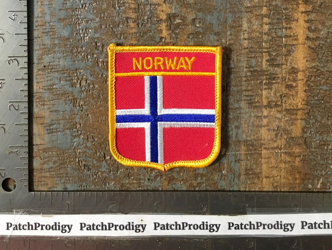 Vintage NORWAY Country Flag Travel Souvenir Embroidered Iron-on Patch ...