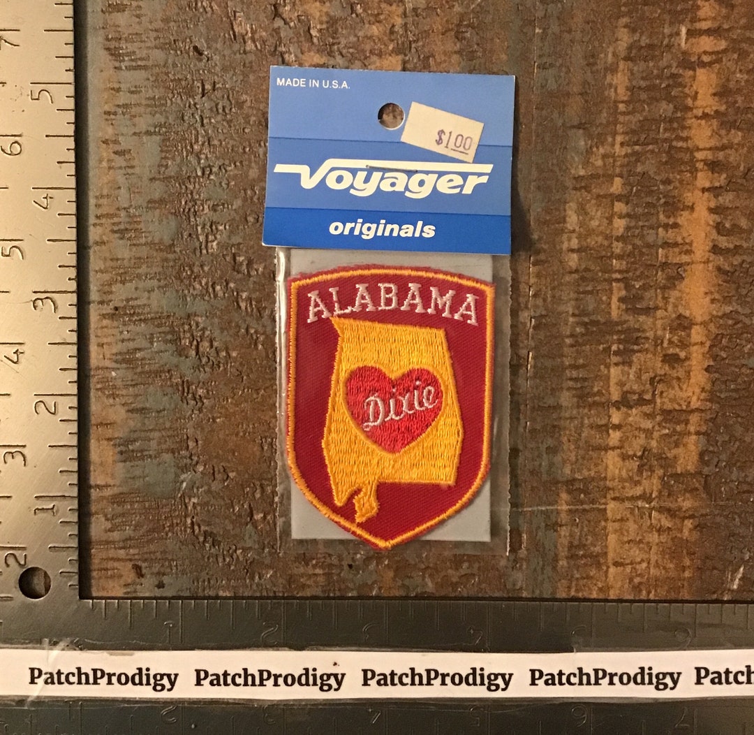 Vintage ALABAMA Dixie Map Outline Travel Souvenir Sew-on Patch - Etsy