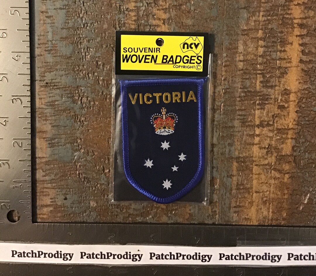 Vintage Victoria Australia Flag Emblem Travel Souvenir Woven - Etsy