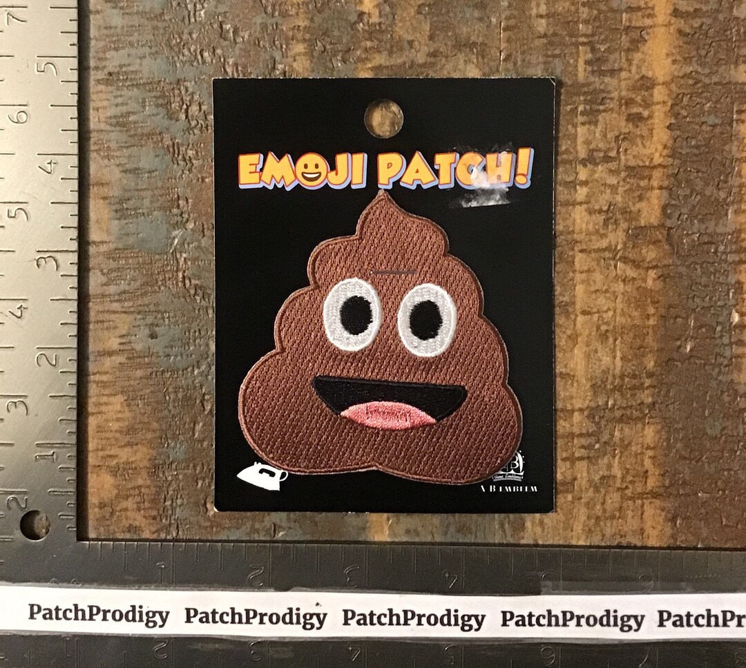 Poop Emoji Iron-on Patch - Etsy