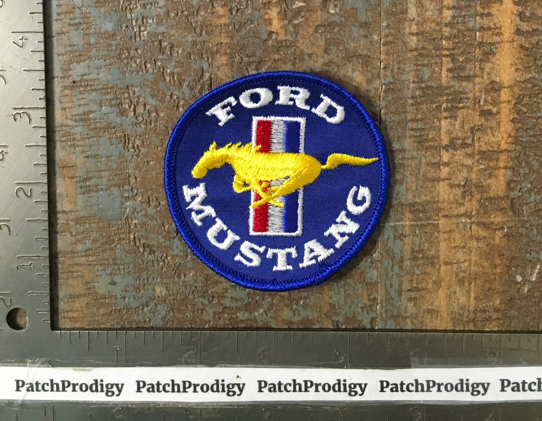 Vintage FORD MUSTANG Automobile Car Logo Emblem Sew-on Patch 1970s ...
