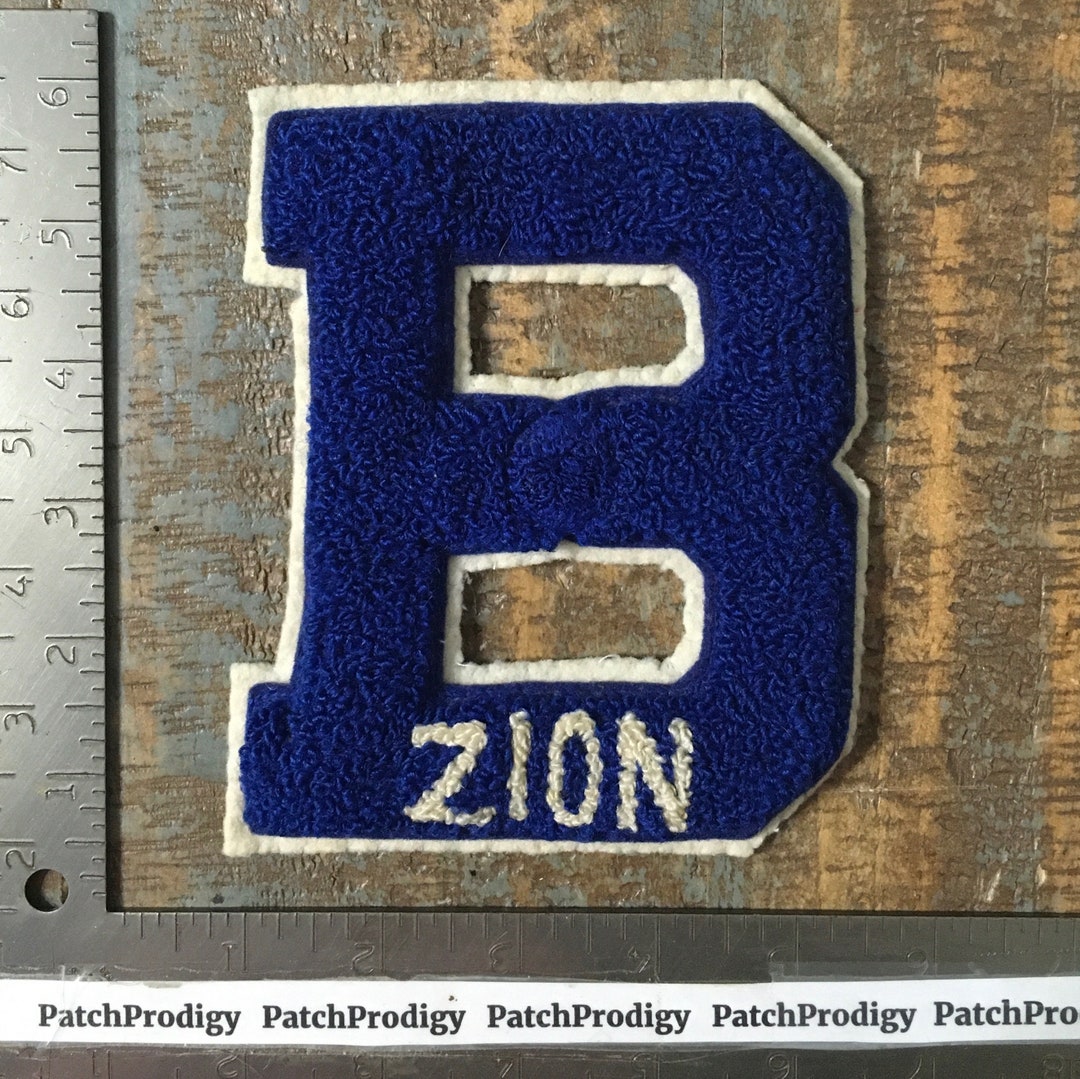 Vintage LETTER B Zion High School Varsity Sports Letterman Jacket Sew ...