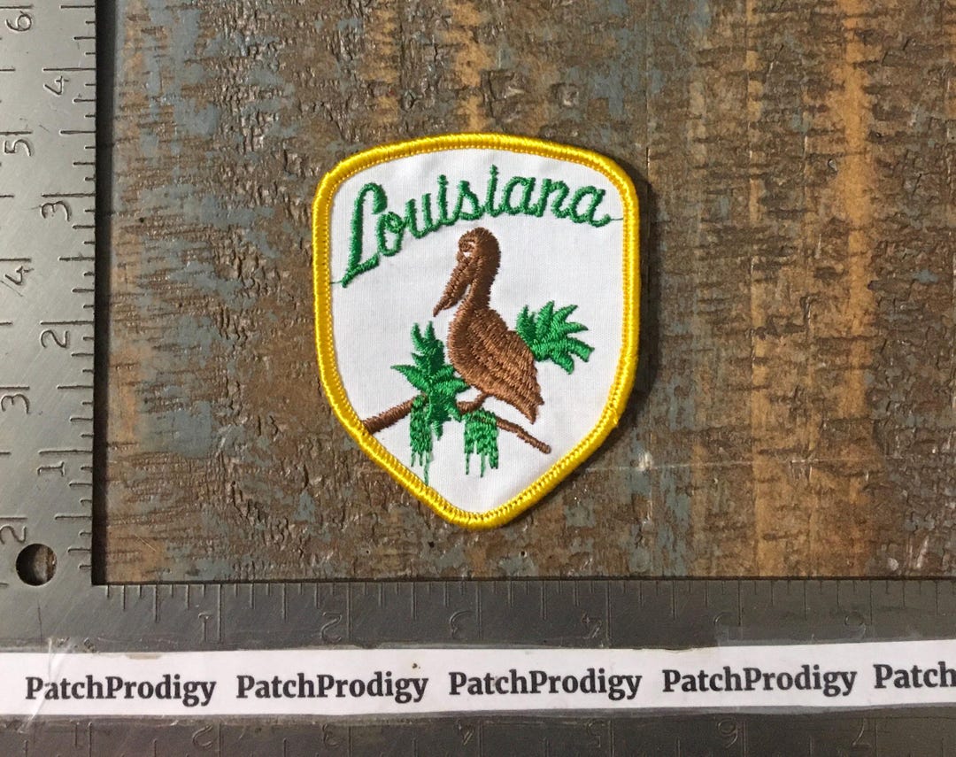 Vintage Louisiana Pelican State Bird Magnolia Tree Flower Travel ...