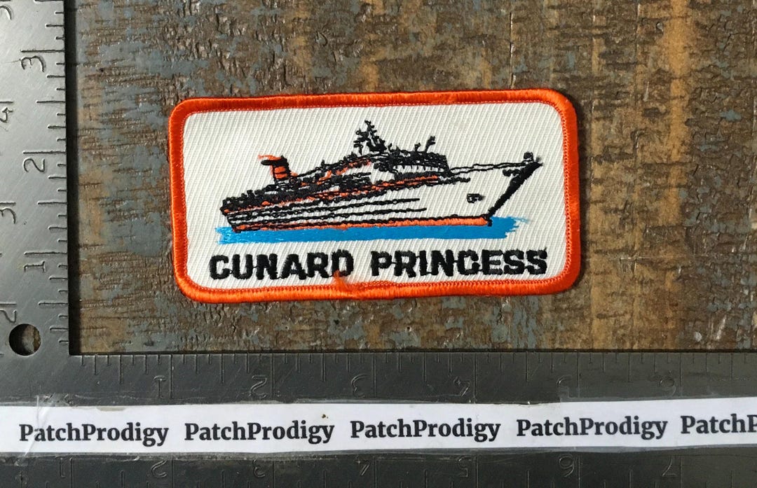 Vintage MS CUNARD PRINCESS Cruise Ship Boat Travel Souvenir Sew-on ...