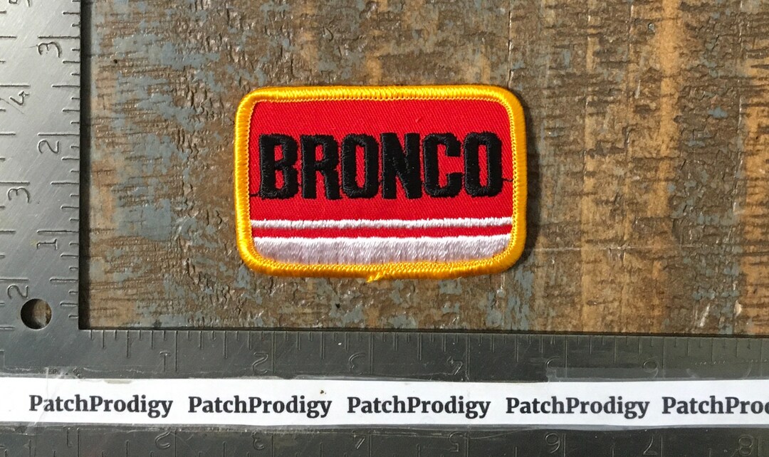 Vintage Ford Bronco Classic SUV Logo Emblem Iron-on Patch 1970s Red ...