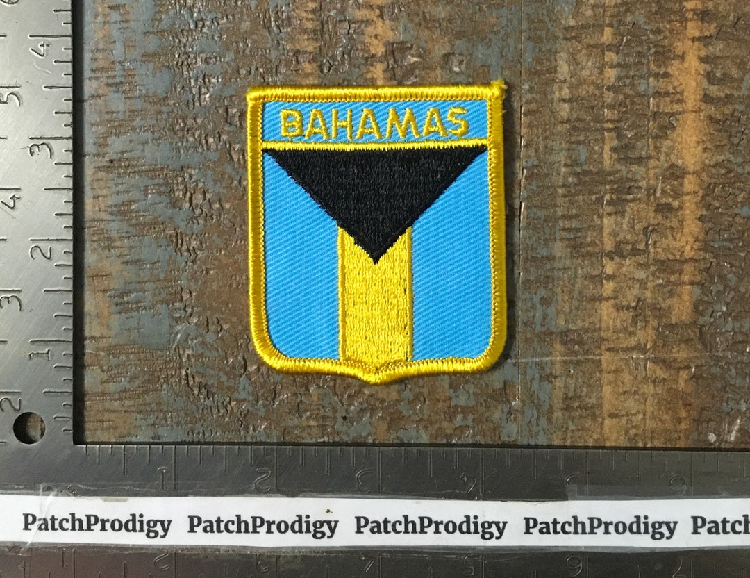Vintage BAHAMAS Caribbean Country Flag Emblem Travel Souvenir Sew-on Patch 1970s Twill - Etsy