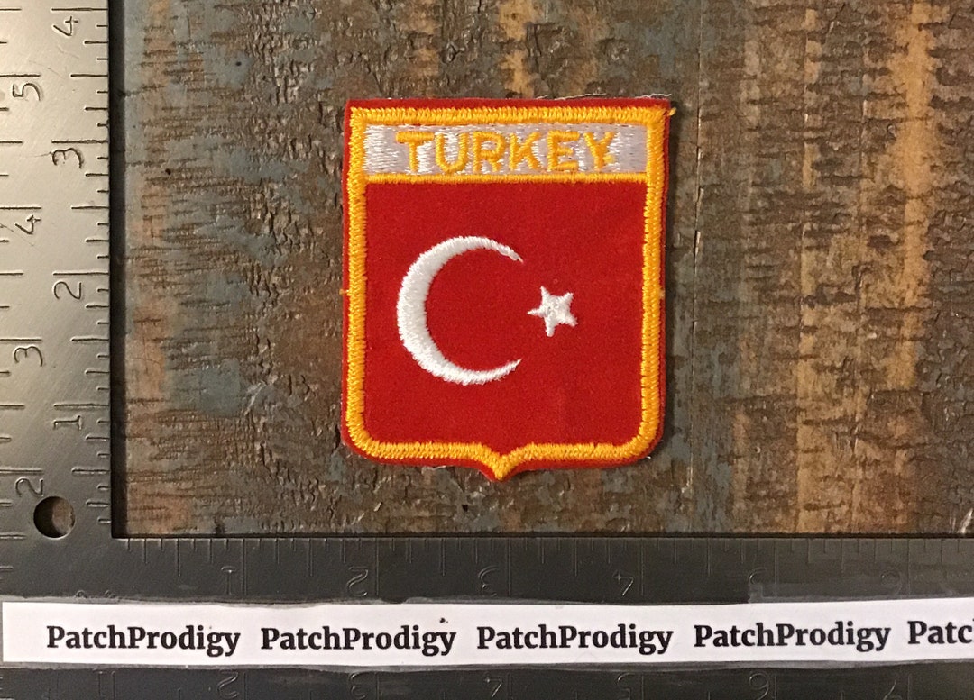 Vintage TURKEY Country Flag Emblem Travel Souvenir Sew-on - Etsy