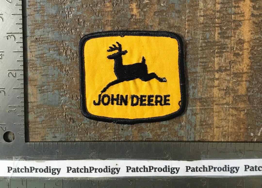 Vintage JOHN DEERE Tractors Farming Company Logo Advertising Sew-on ...