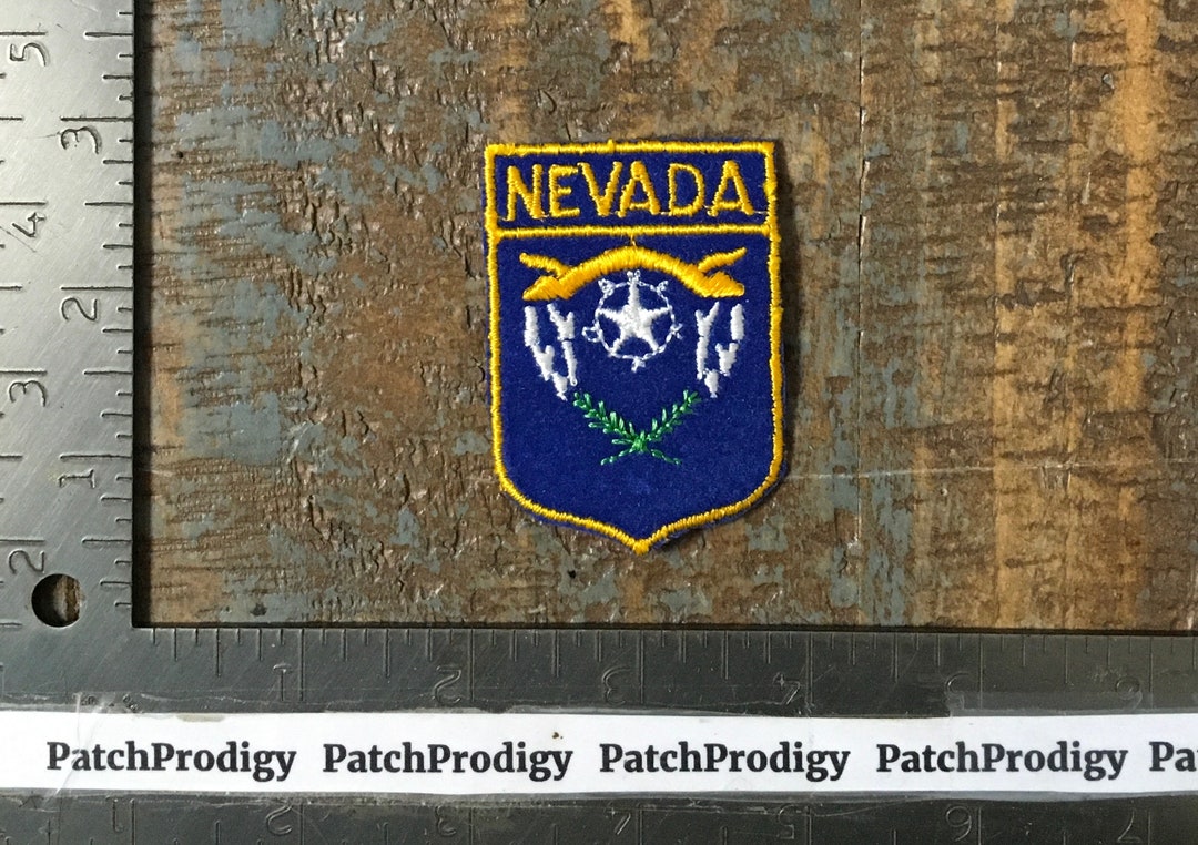 Vintage NEVADA State Flag Shield Emblem Travel Souvenir Iron-on Patch ...