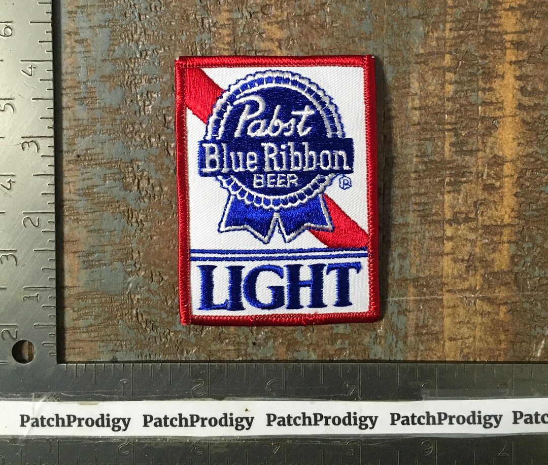 Vintage Pabst Blue Ribbon Light Beer Brewing Company Logo Iron-on Patch ...