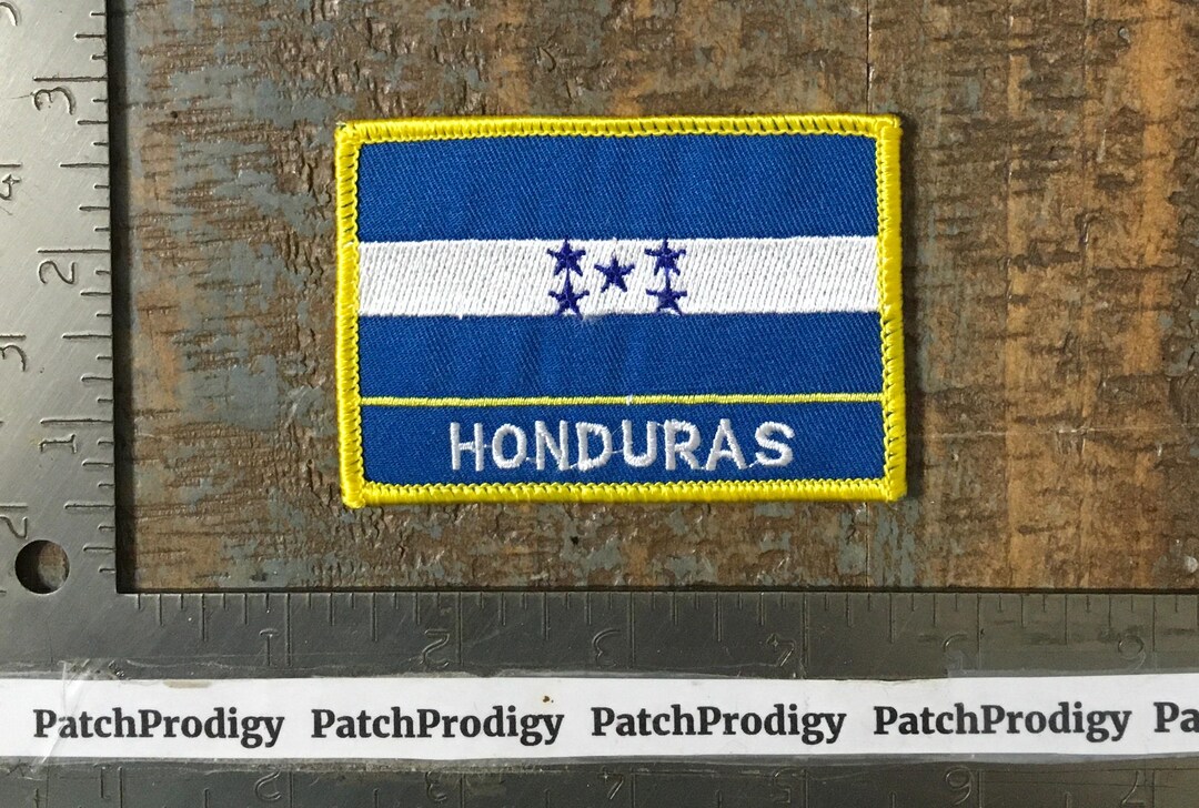 Vintage HONDURAS Country National Flag Emblem Travel Souvenir Iron-on Patch Central America ...