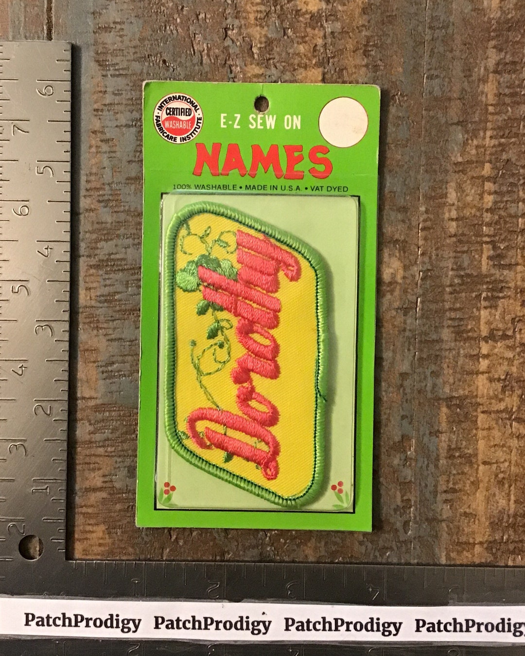 Vintage Dorothy Name Tag Patch Flowers Pink Green Border MIP - Etsy