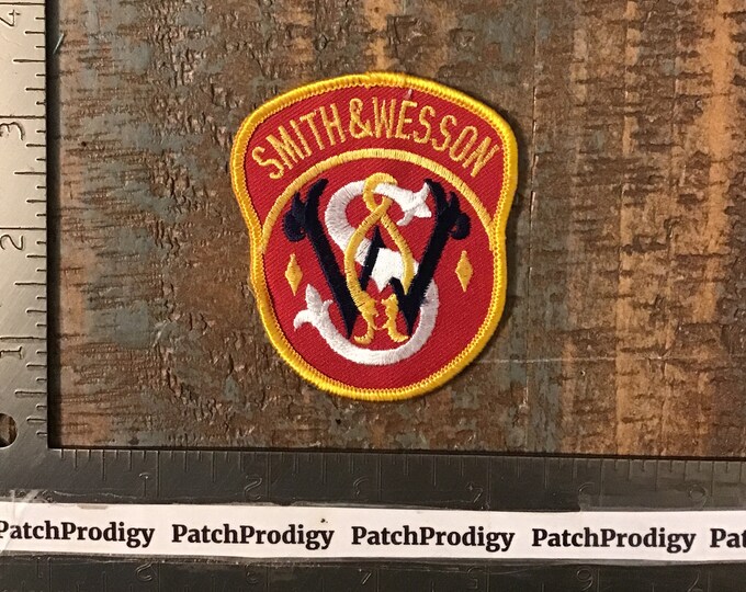 Vintage SMITH & WESSON Guns Firearms Company Logo Iron-on Patch 1970's ...