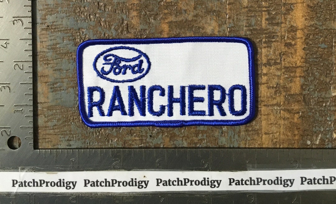 Vintage FORD RANCHERO Automobile Classic Car Hot Rod Logo Emblem Sew-on ...