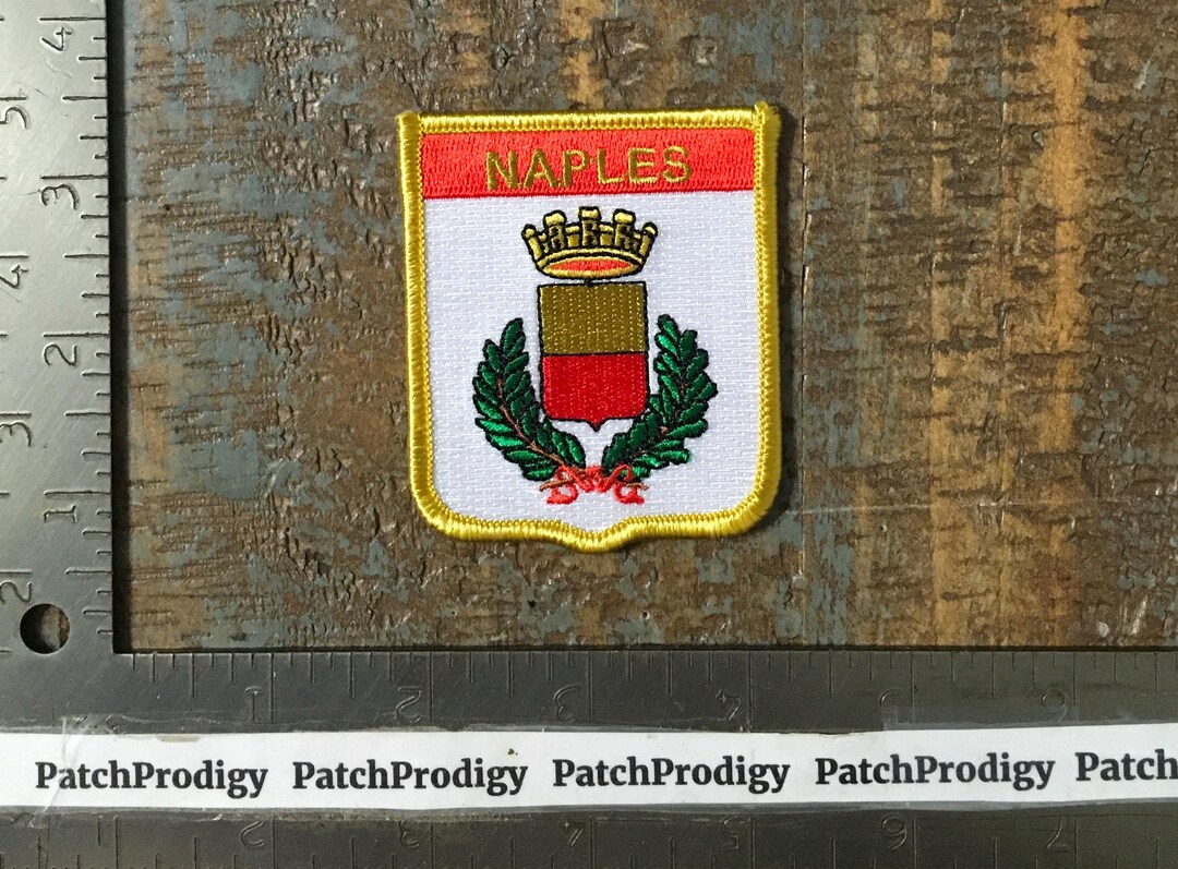 Vintage NAPLES Italy Coat of Arms Crest Shield Napoli Travel Souvenir ...