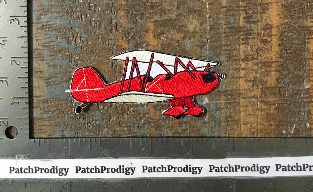 Vintage AIRPLANE Aircraft Aviation Plane Flying Biplane Embroidered ...