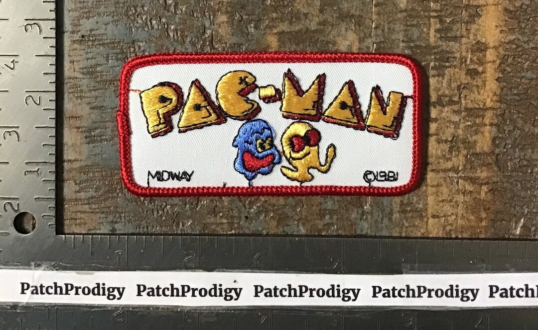 Vintage PAC-MAN Video Game Atari Midway Games Character Iron-on Patch ...