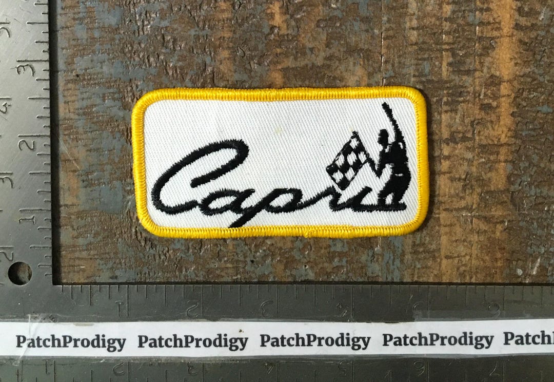 Vintage FORD CAPRI Automobile Car Logo Emblem European Model Checkered ...