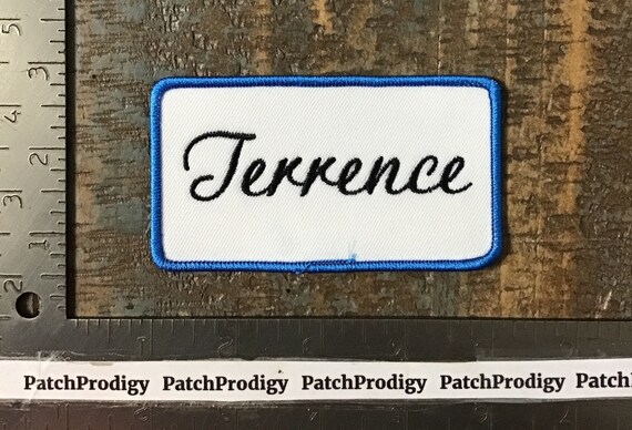 Vintage TERRENCE Cursive Name Tag Work Shirt Job Unif… - Gem