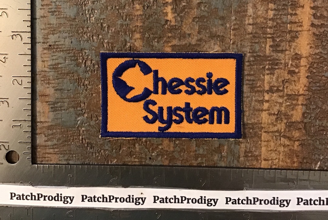 Vintage CHESSIE SYSTEM Railroad Train Railway Company Cat Logo Sew-on ...