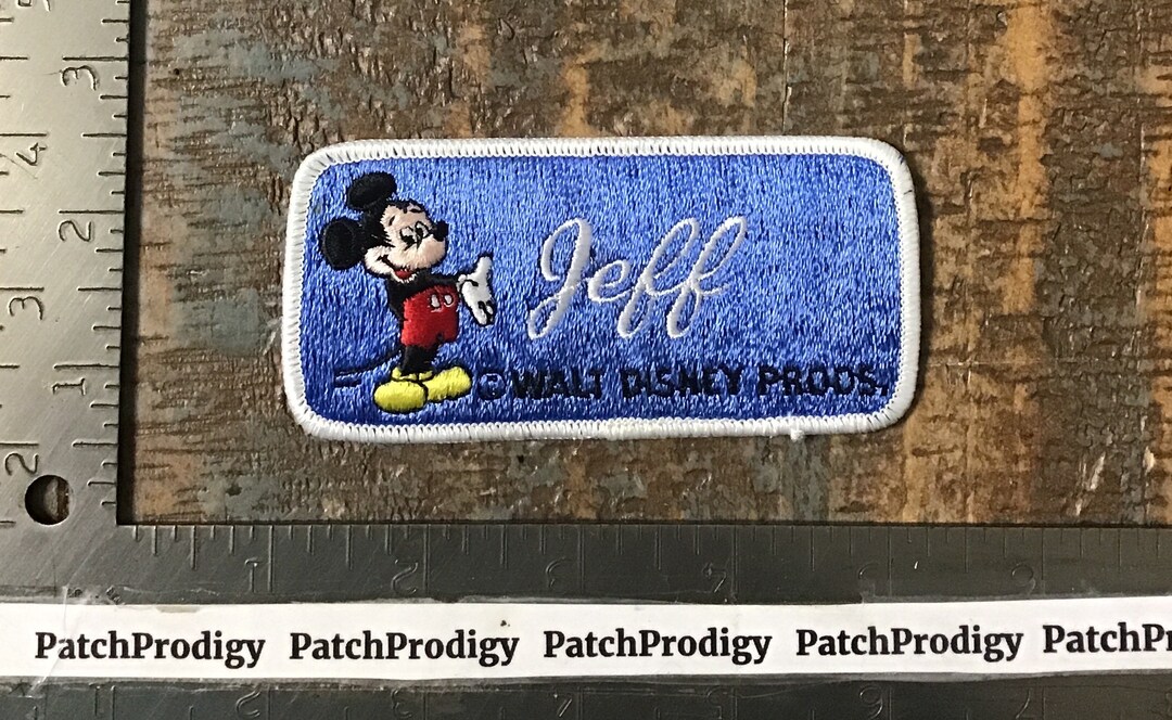 Vintage JEFF Name Tag Mickey Mouse Walt Disney Productions Character ...