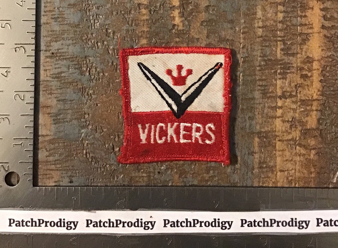 Vintage VICKERS Oil Gas Petroleum Company Logo Sew-on Patch 1960s Twill ...