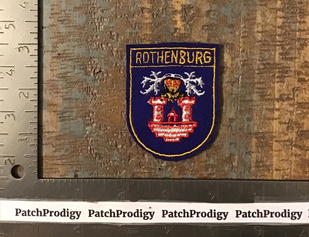 Vintage Rothenburg Germany Coat of Arms Crest Shield Travel Souvenir ...