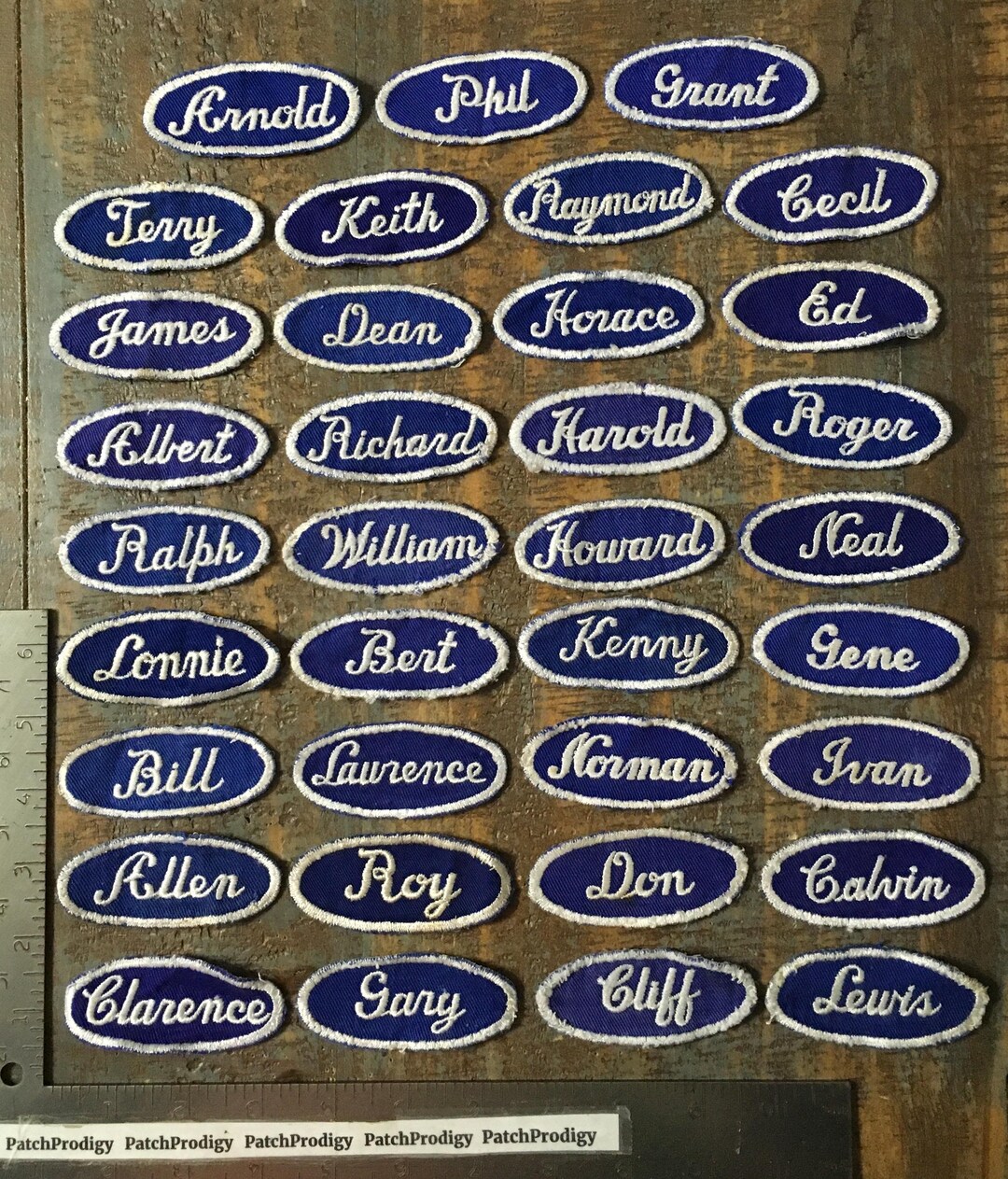 Vintage Patch Lot of 35 Name Tag Work Shirt Job Uniform Oval ...