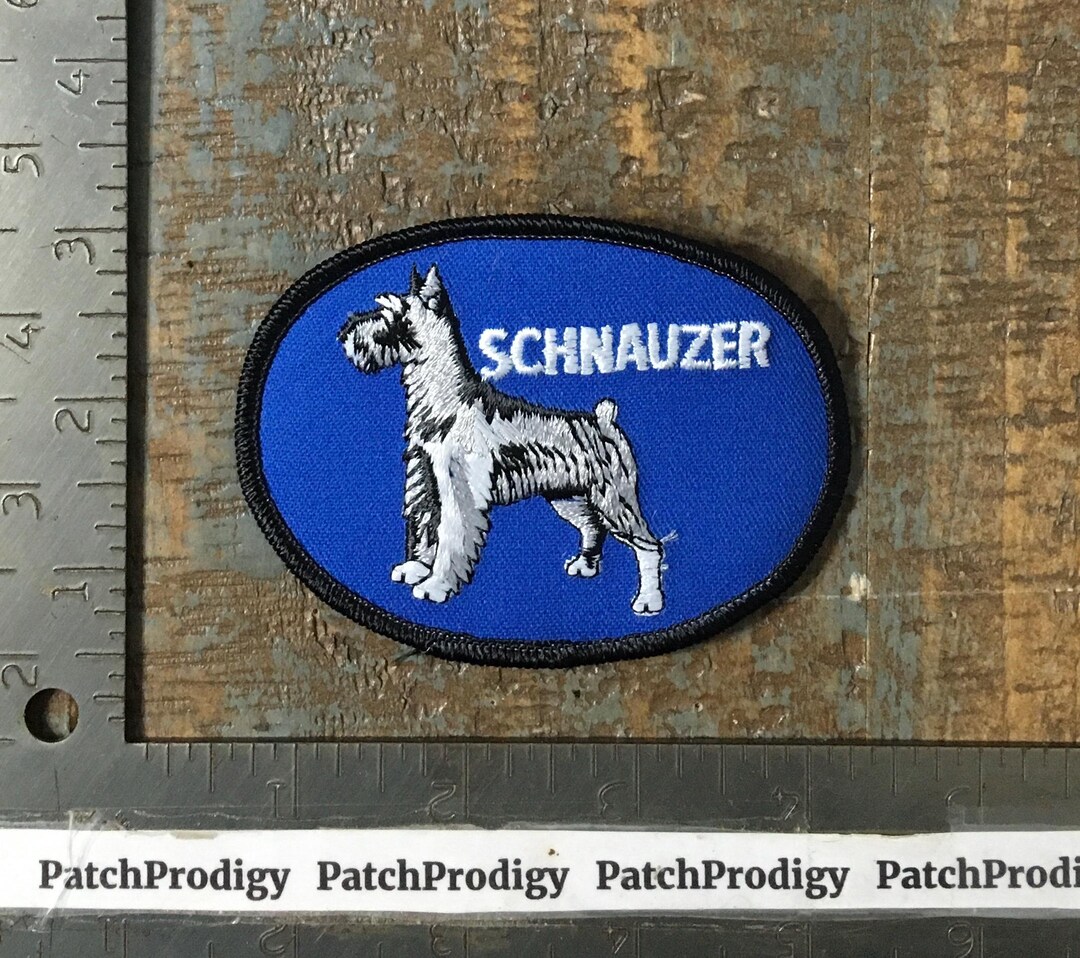 Vintage SCHNAUZER Dog Breed Animal Pet Embroidered Iron-on Patch 1970s Twill - Etsy