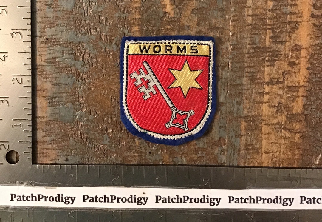 Vintage WORMS Germany Coat of Arms Crest Travel Souvenir Woven - Etsy