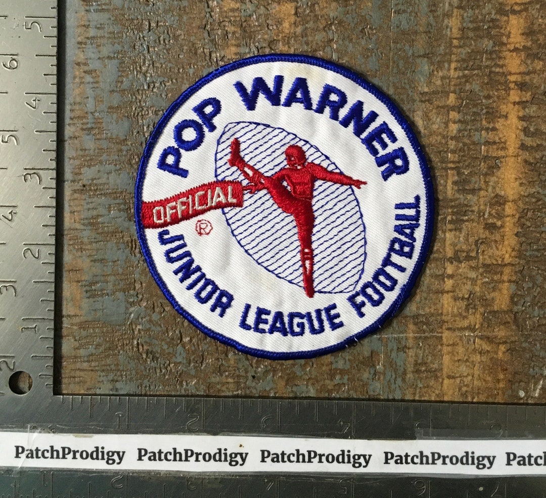 Vintage POP WARNER Official Junior League Football Sports Team Logo Sew ...