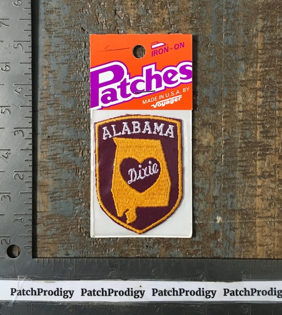 Vintage ALABAMA Dixie Heart Map Outline Travel Souven… - Gem