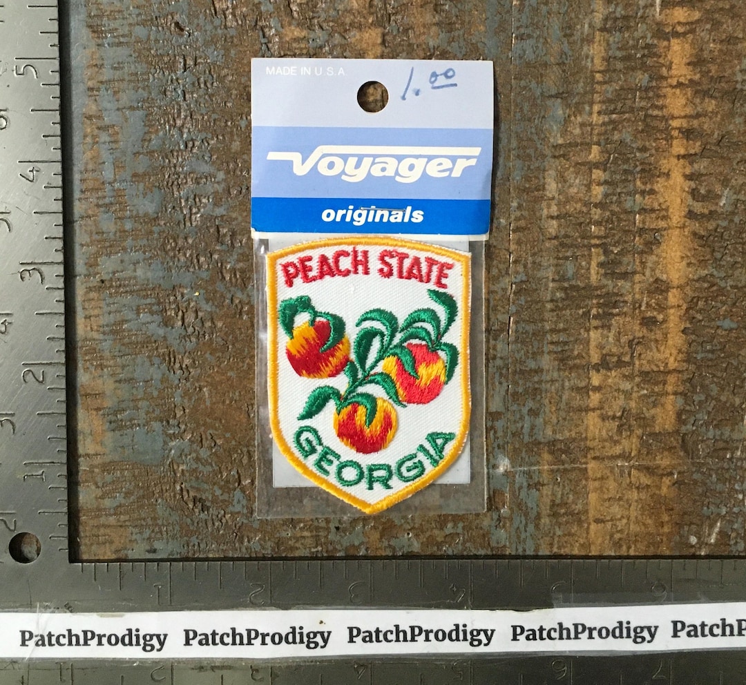 Vintage GEORGIA Peach State Peaches Fruit Travel Souvenir Sew-on Patch ...