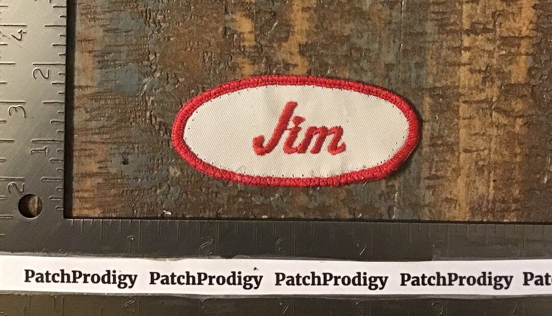 Vintage JIM Name Tag Work Shirt Job Uniform Oval Sew-on Patch - Etsy