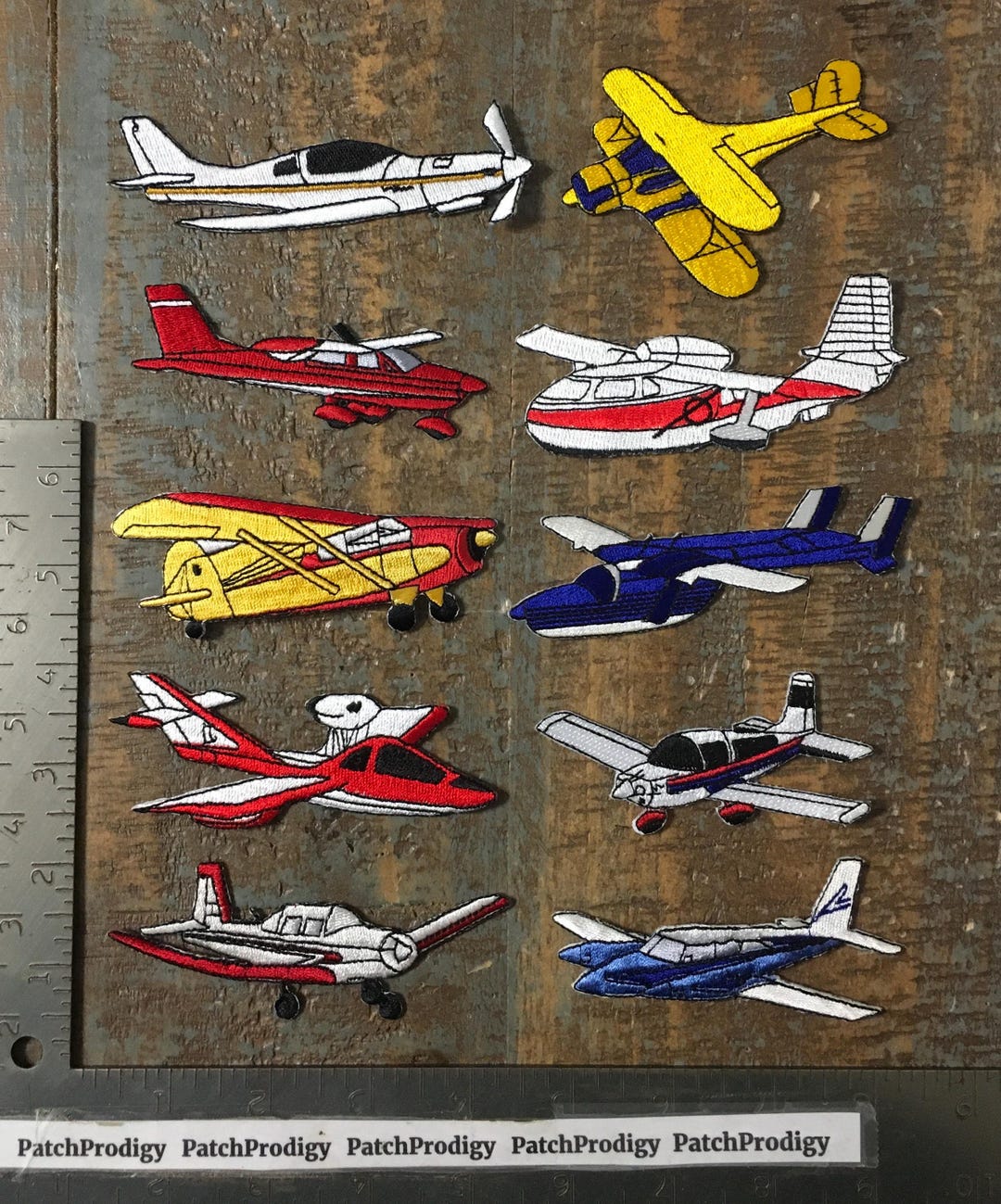 Lot of 10 Vintage AIRPLANES Aircraft Aviation Planes Flying Embroidered ...