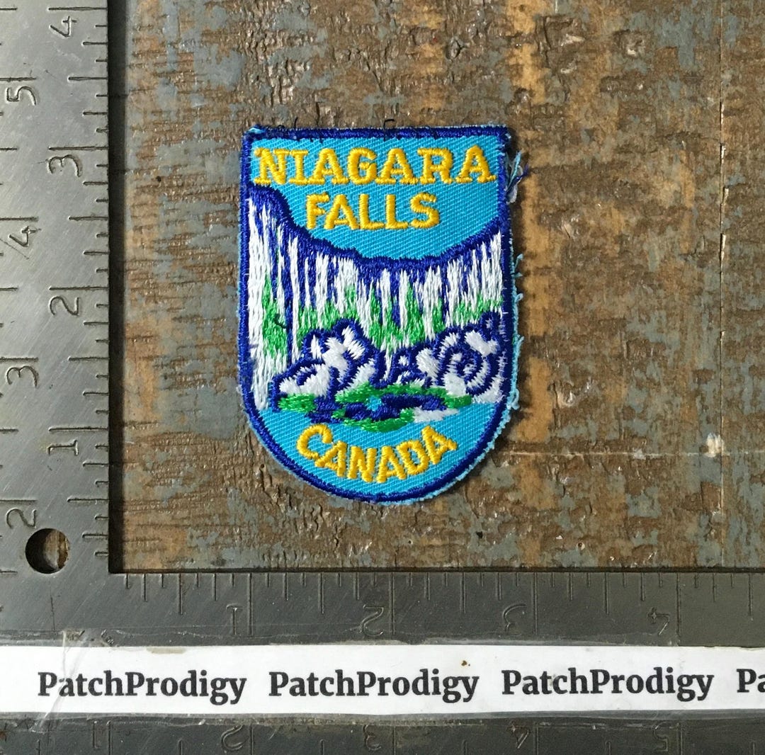 Vintage Niagara Falls Canada Waterfall Travel Souvenir Embroidered Sew ...