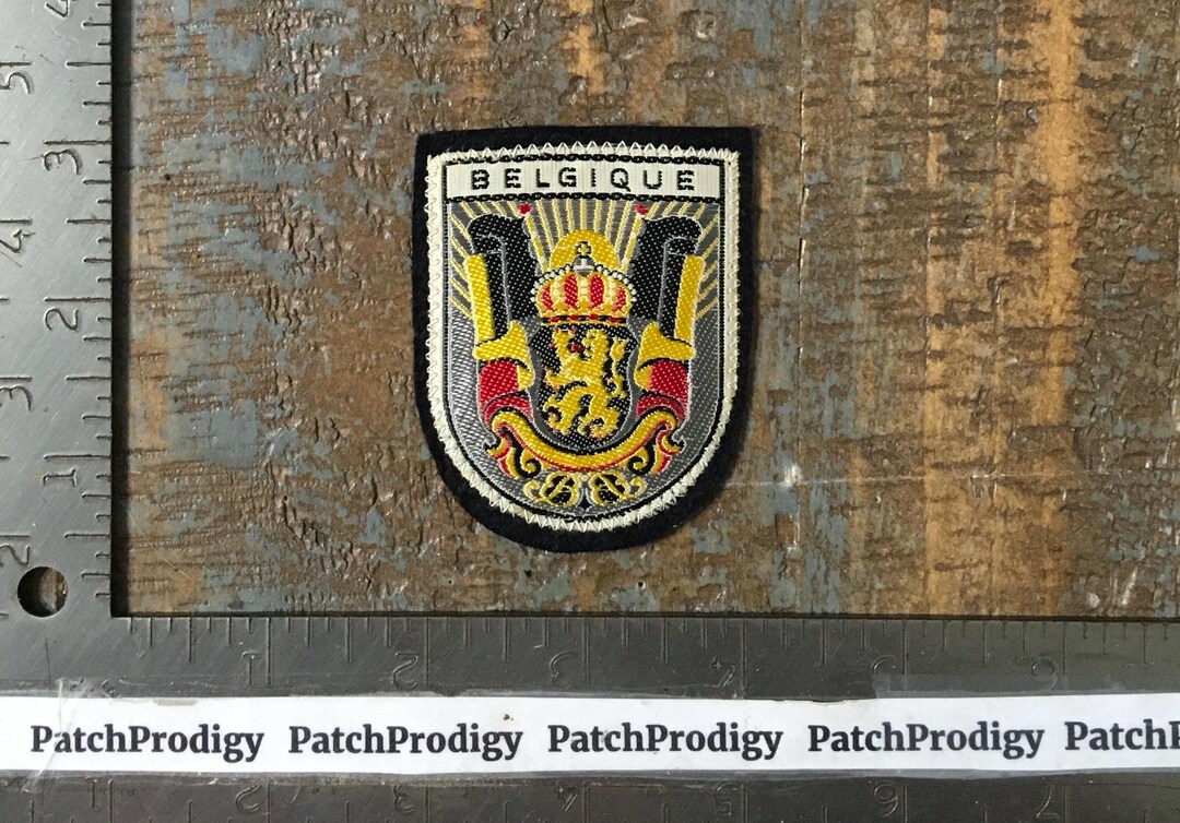 Vintage BELGIQUE Belgium Coat of Arms Crest Shield Flag Travel Souvenir ...