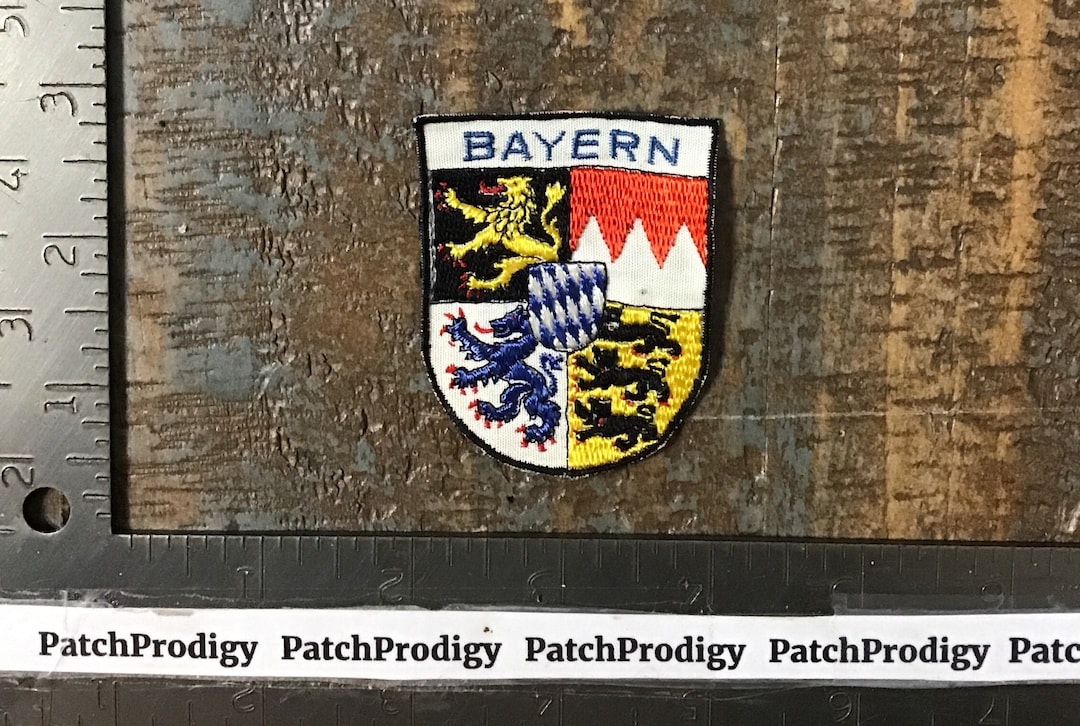 Vintage Bayern Germany Bavaria Coat of Arms Crest Flowers Travel ...