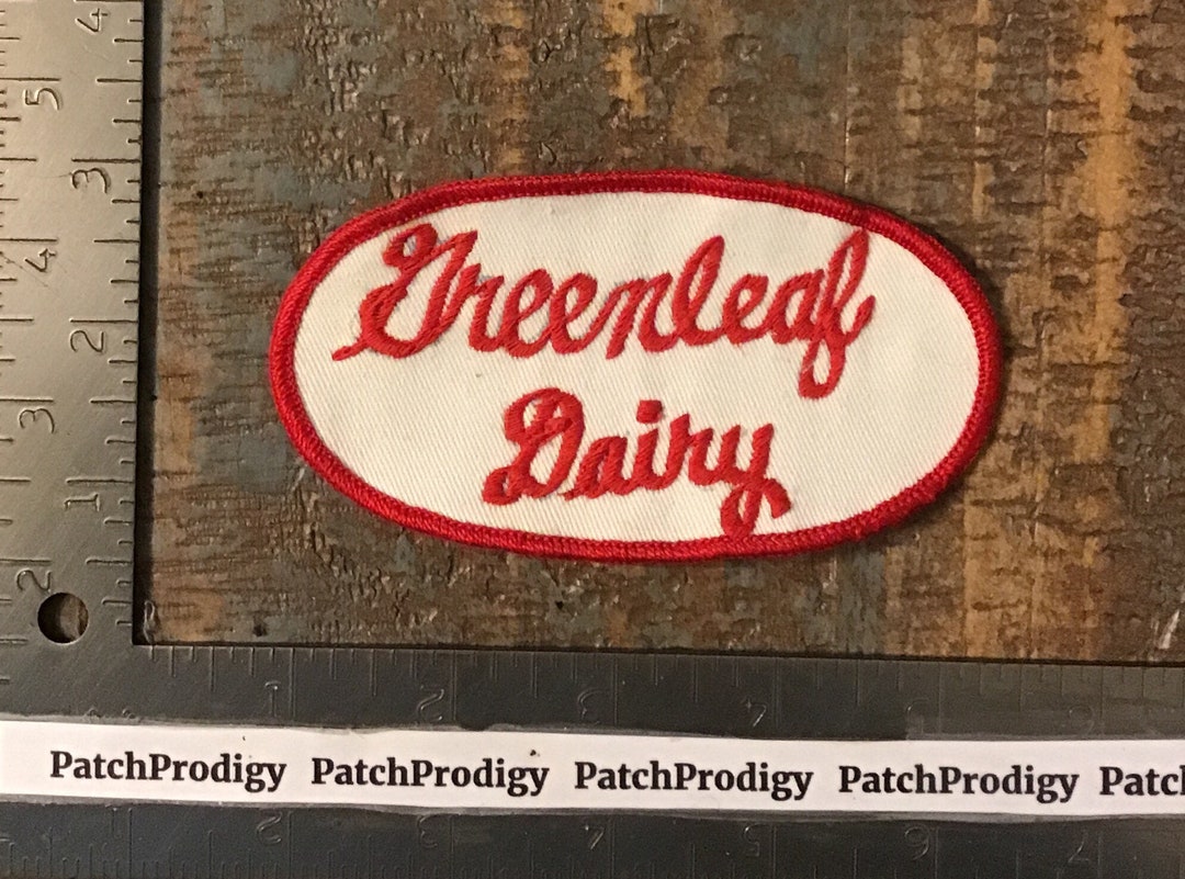 Vintage Greenleaf Dairy Farming Company Logo Advertising Sew-on Patch ...