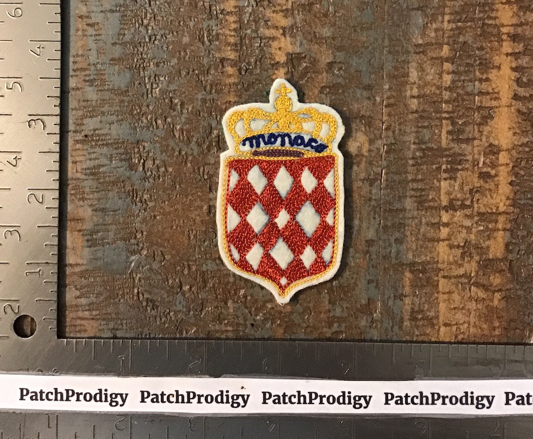 Vintage MONACO Europe Coat of Arms Crest Shield Travel - Etsy