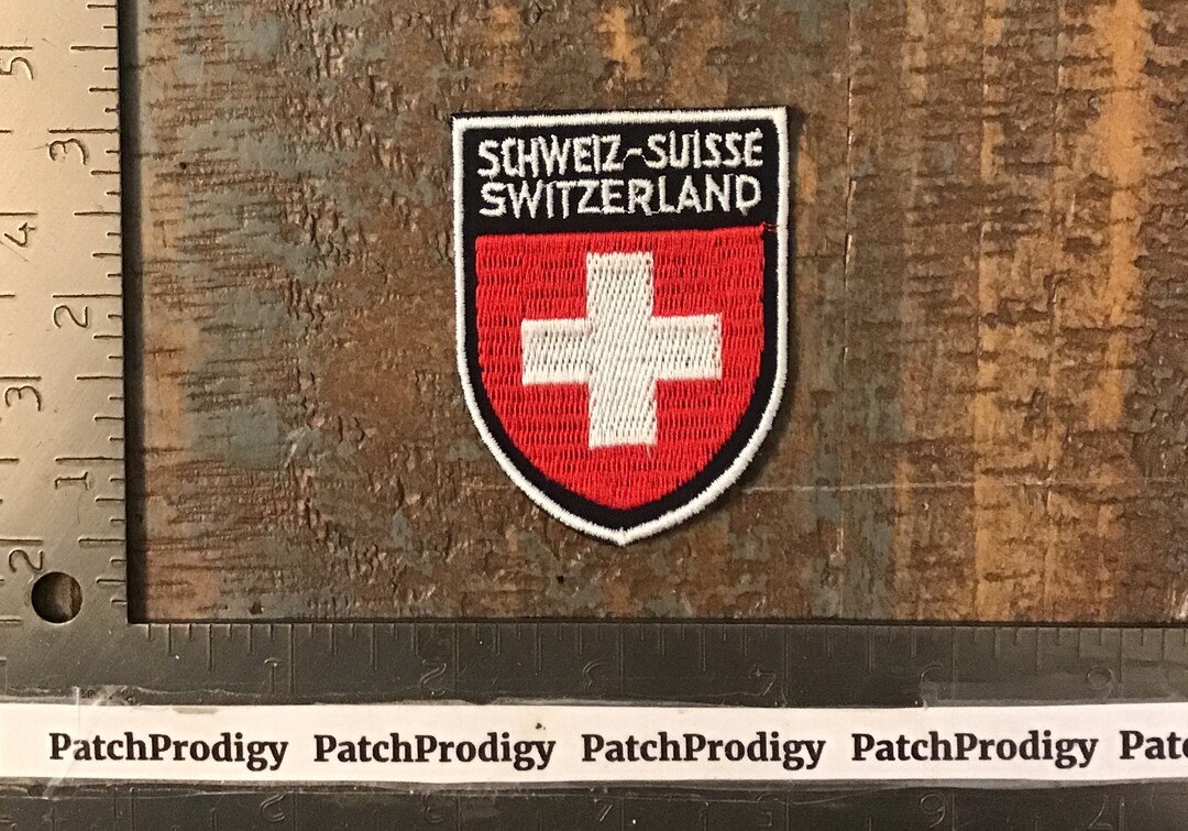 Vintage Schweiz-suisse Switzerland Flag Travel Souvenir Sew-on - Etsy
