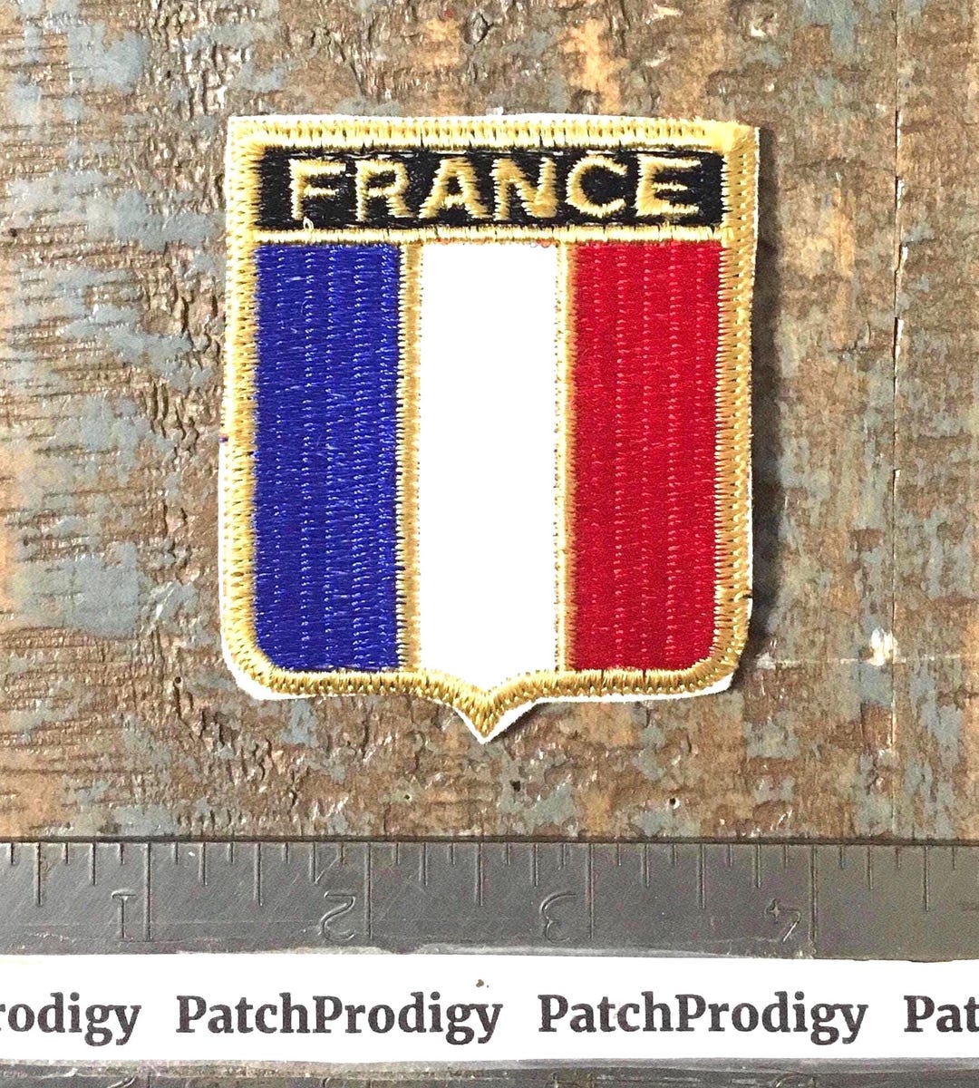 Vintage FRANCE Country Flag Emblem Travel Souvenir Embroidered Iron-on ...