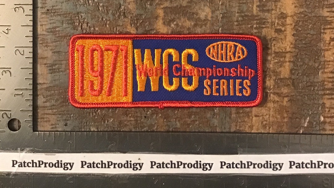 Vintage NHRA World Championship Series 1971 Drag Racing Embroidered Sew ...