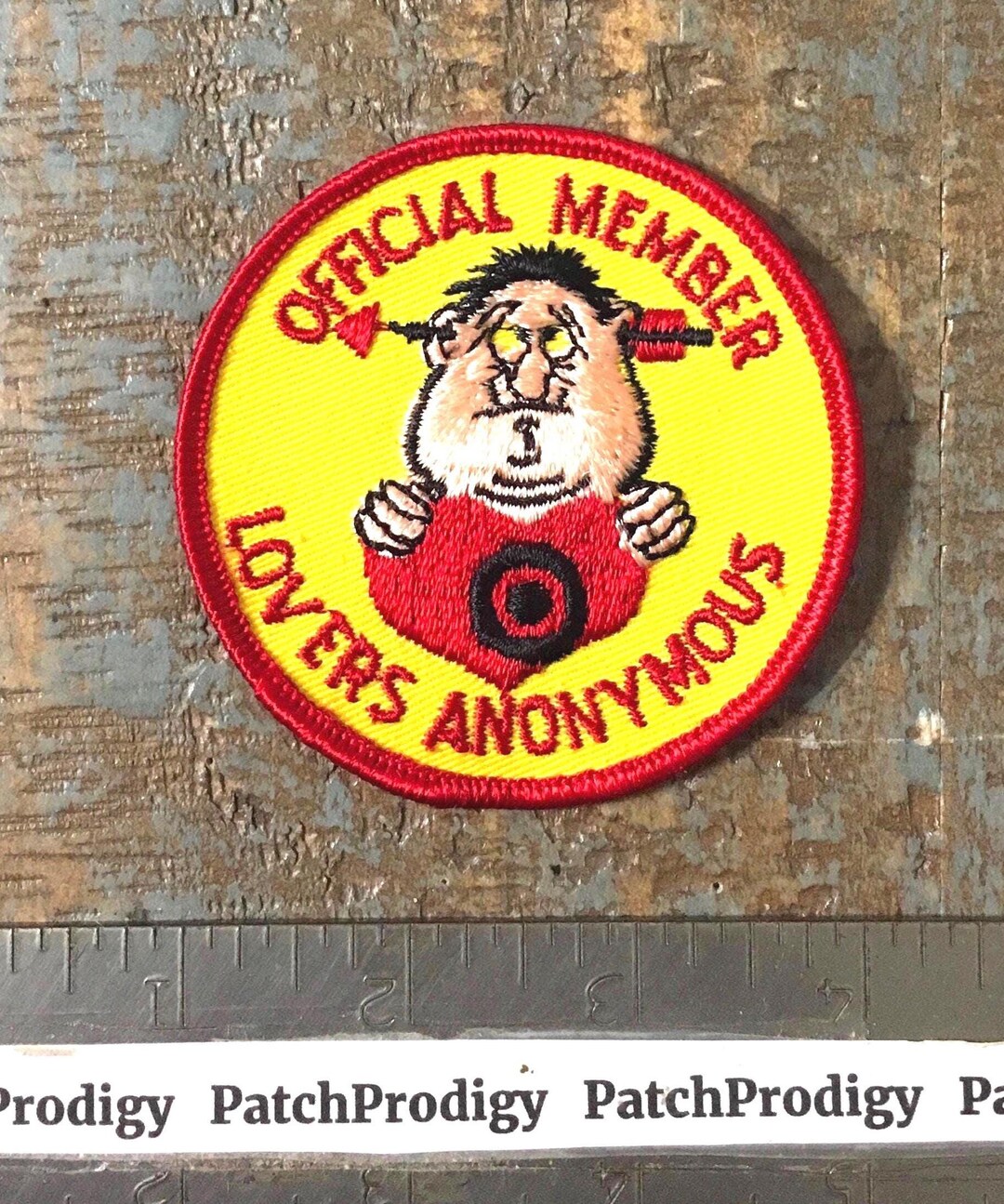 Vintage Official Member Lover's Anonymous Arrow Heart Bullseye Funny ...