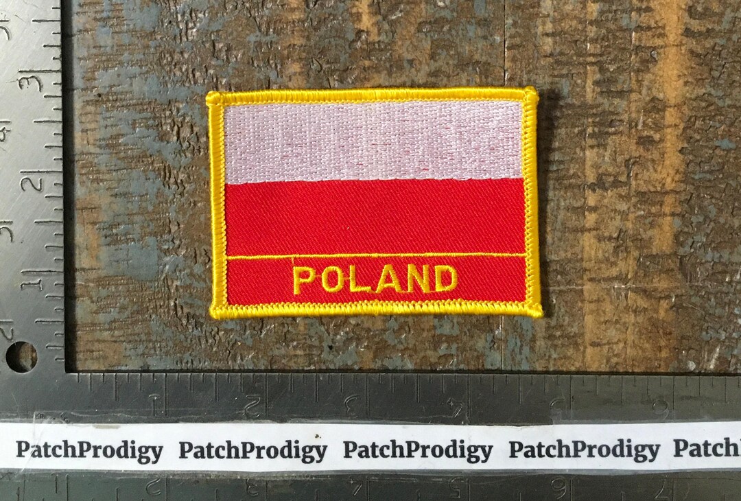 Vintage POLAND Country National Flag Emblem Travel Souvenir Iron-on ...